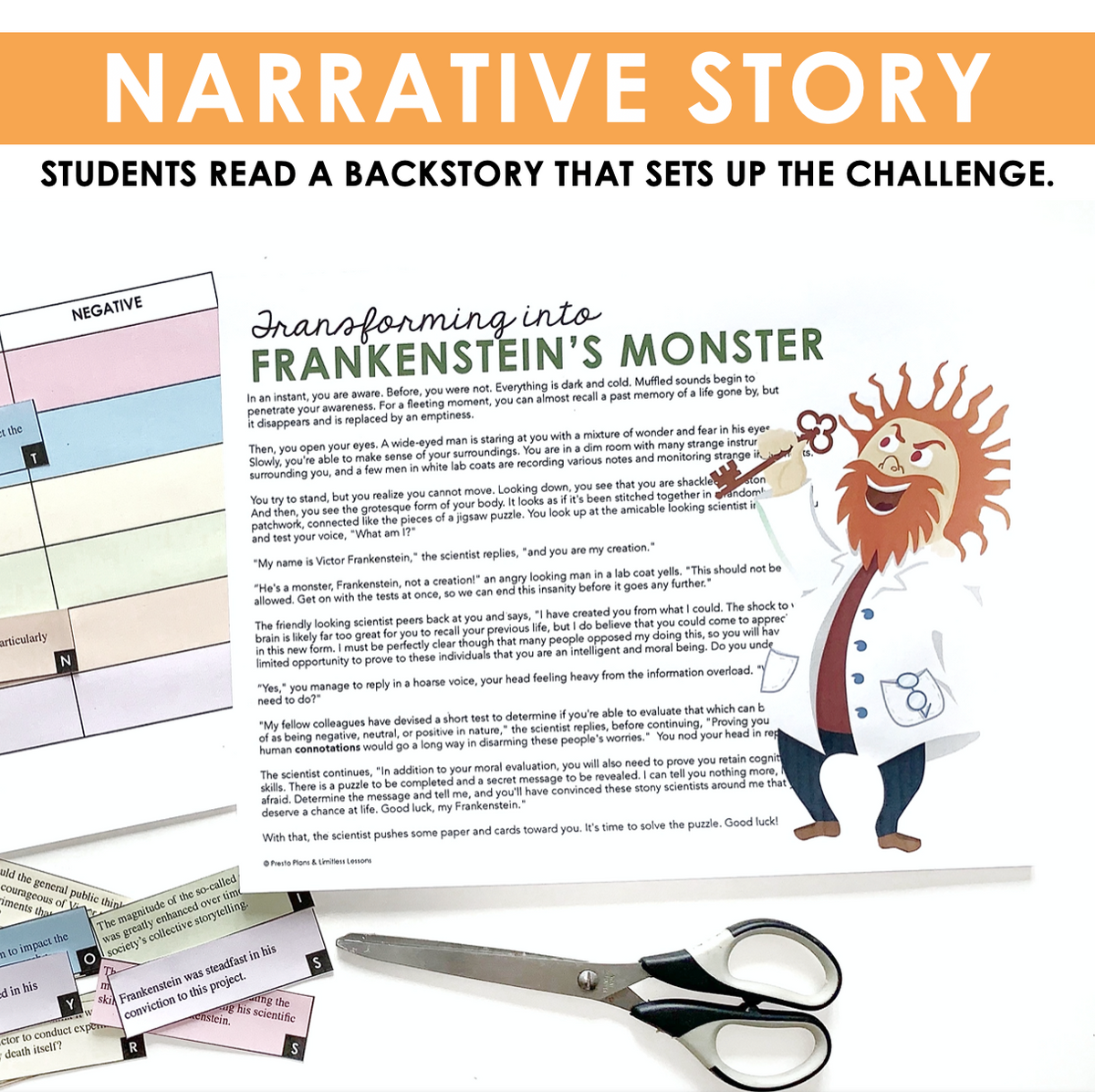 Connotation Vocabulary Word Practice Escape Activity Challenge, Slides ...