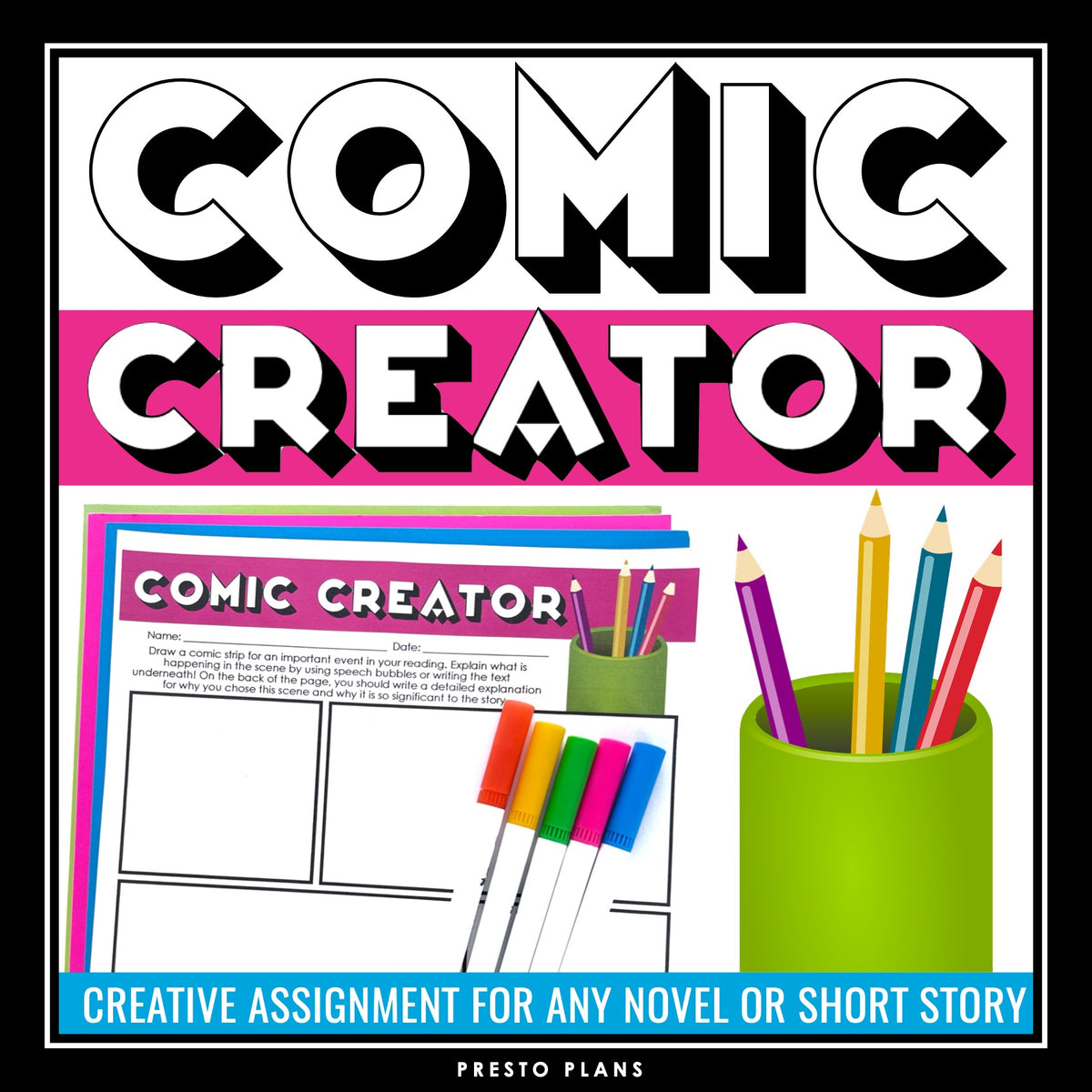 Comic Writing Assignment for Any Novel or Short Story - Drawing a Scen ...