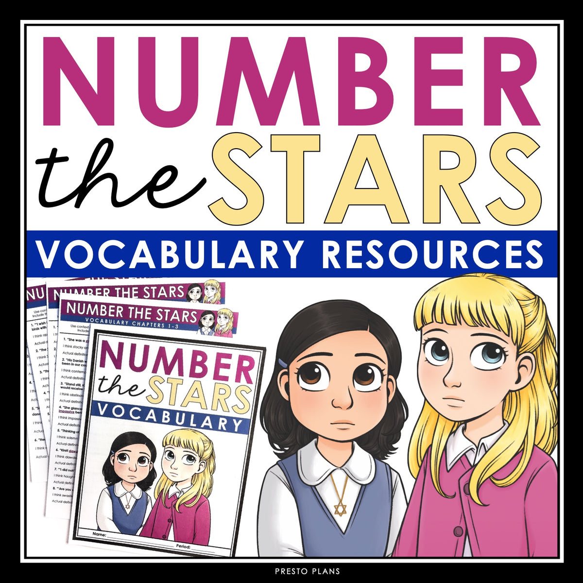 Number the Stars Vocabulary Booklet, Presentation, and Answer Key Defi ...