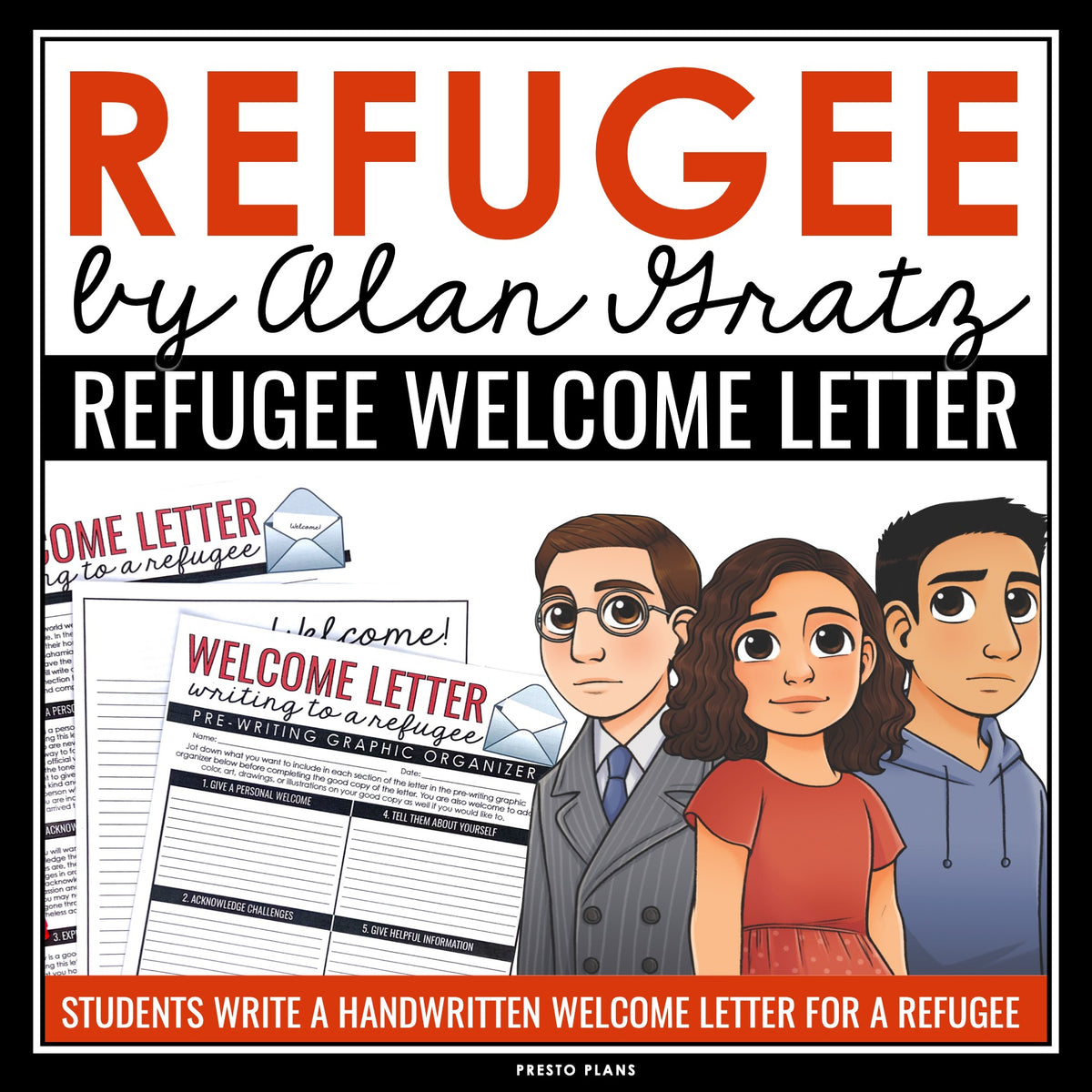Refugee by Alan Gratz Activity - Welcome a Refugee Real-World Writing ...