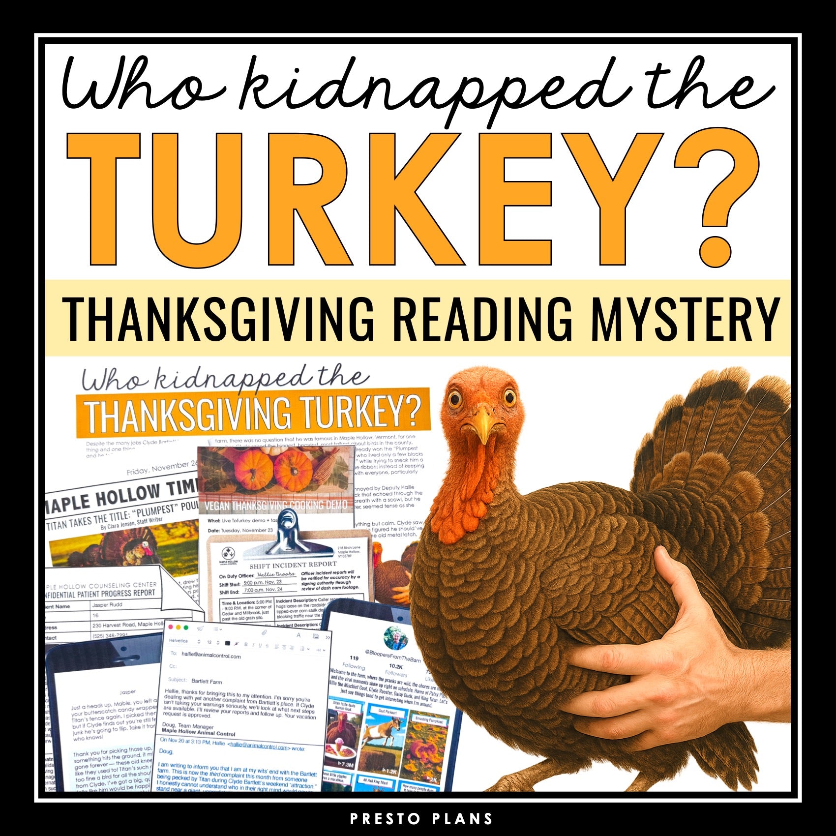 Thanksgiving Close Reading Inference Reading Mystery – Who Kidnapped t ...