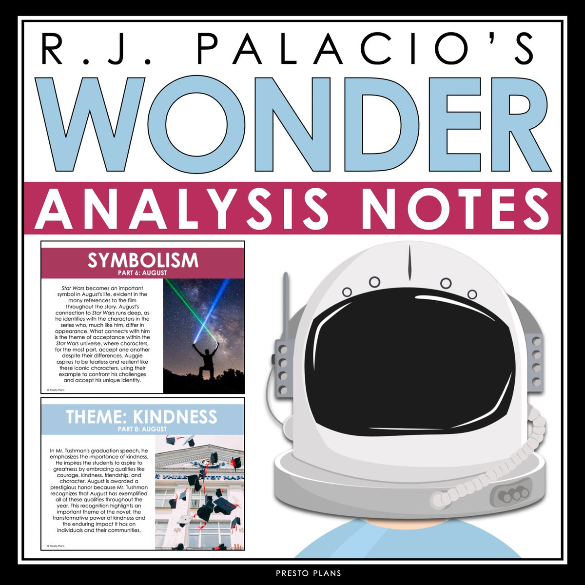 Wonder Analysis Notes - Presentation Analyzing Literary Devices - R.J ...