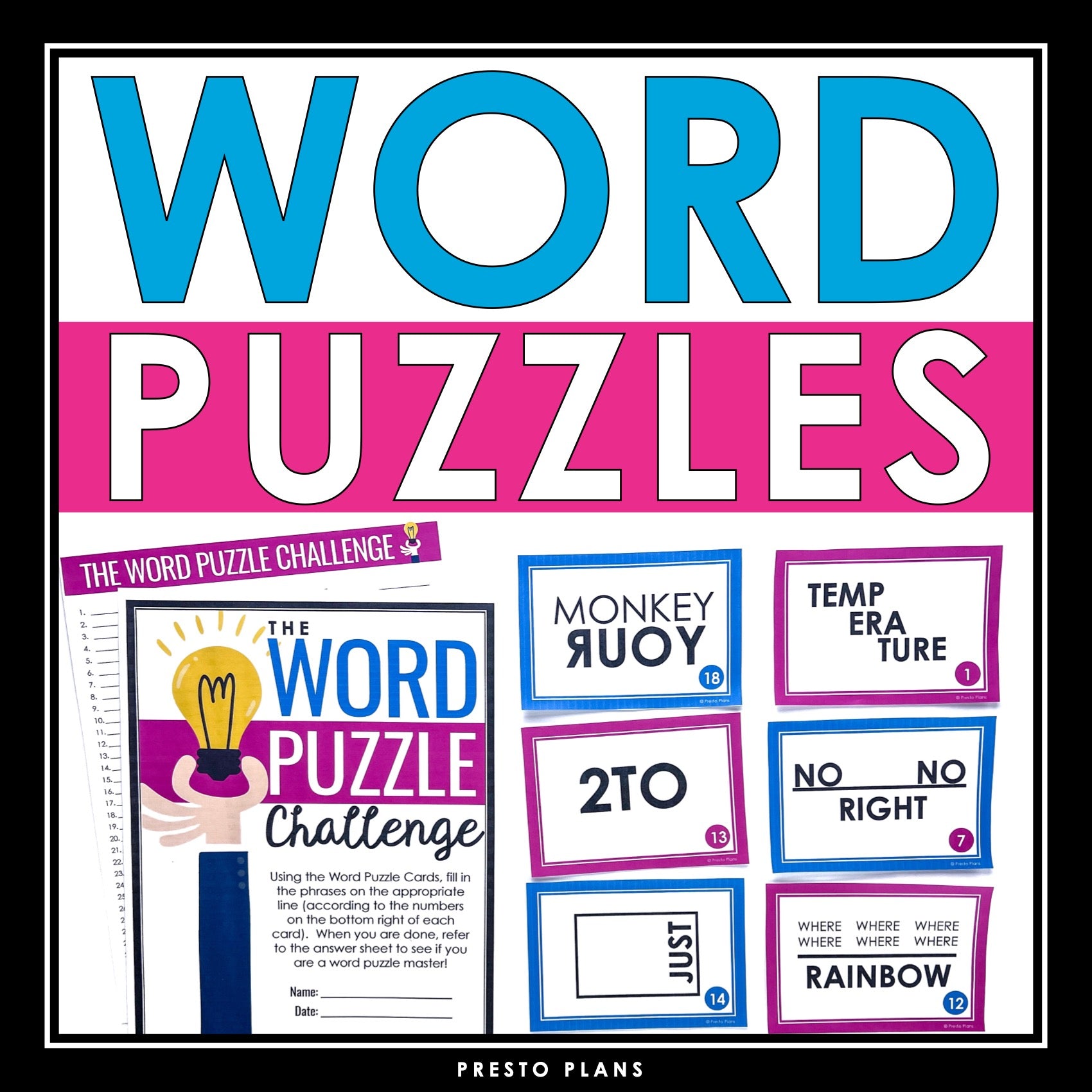 Word Picture Puzzles Brain Teasers