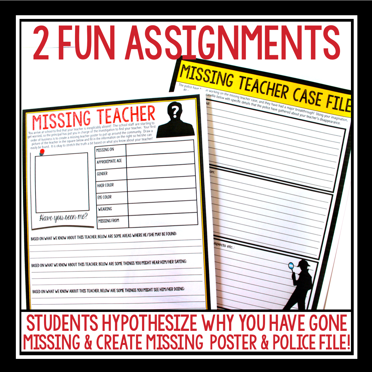Emergency Sub Plan - Missing Teacher Substitute Teacher Lesson and Act ...