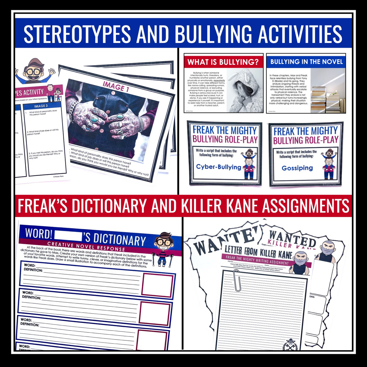 Freak the Mighty Activity Bundle - Creative Activities and Novel Assig ...