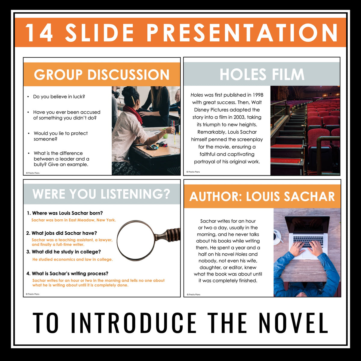 Holes Introduction Presentation - Discussion, Lois Sachar Biography, a ...