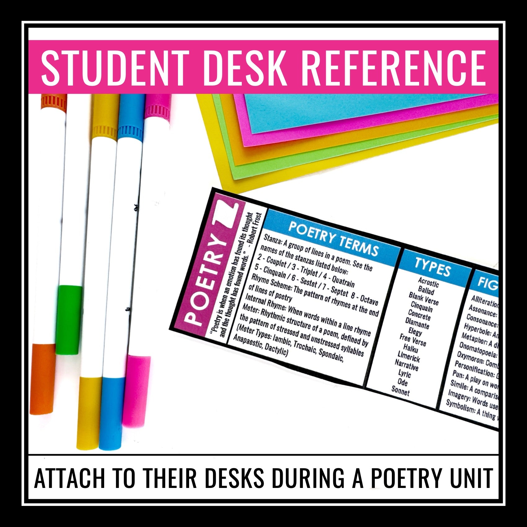 Poetry Desk Tags Reference - Figurative Language, Terms, Poem Types ...