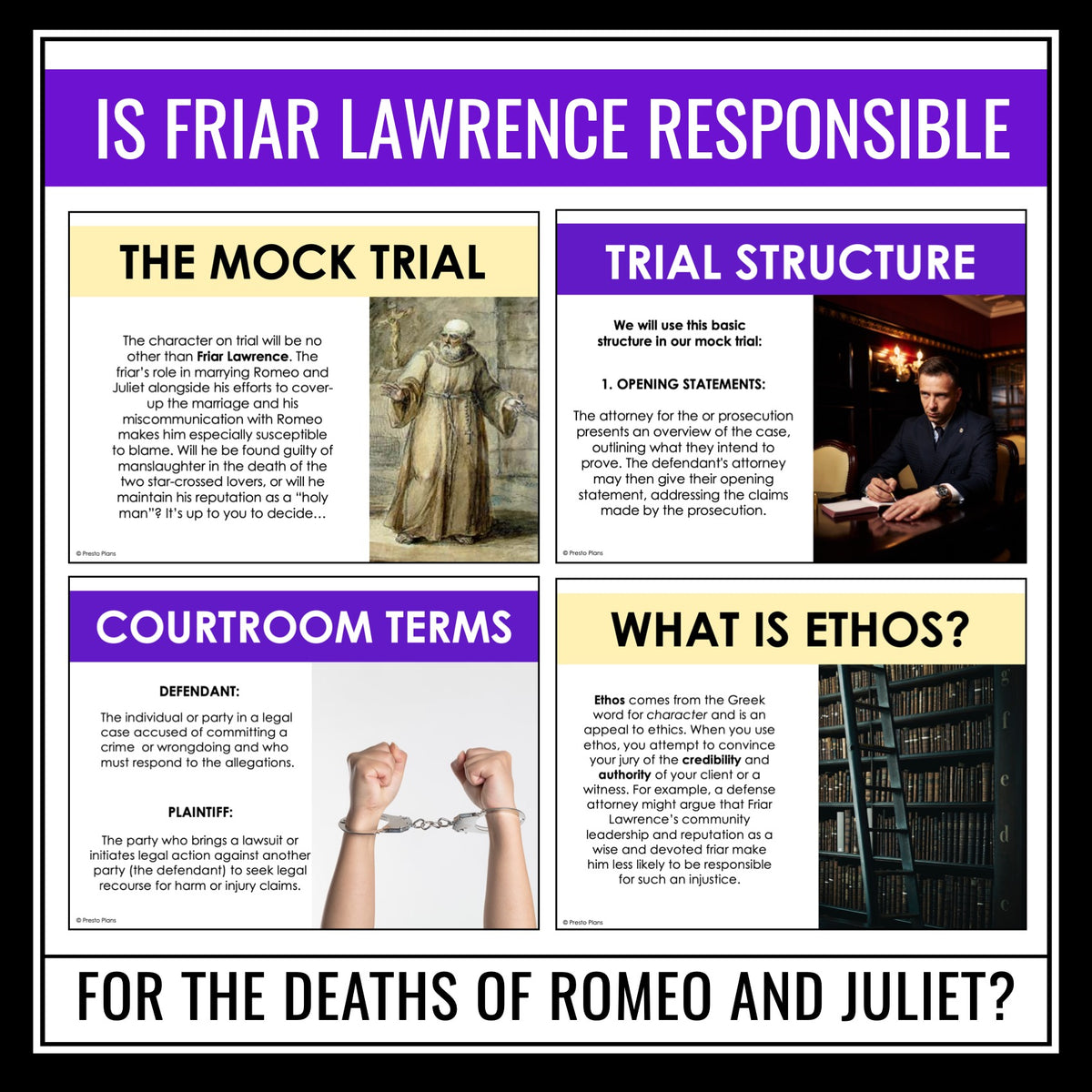 Romeo and Juliet Mock Trial - Friar Lawrence Final Project Classroom A ...
