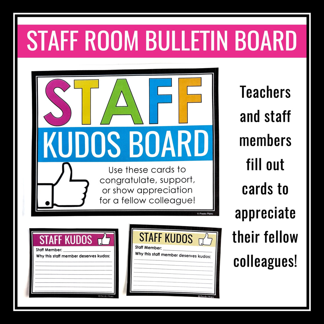 Teacher Appreciation Bulletin Board Staff Room Teachers' Lounge Displa ...