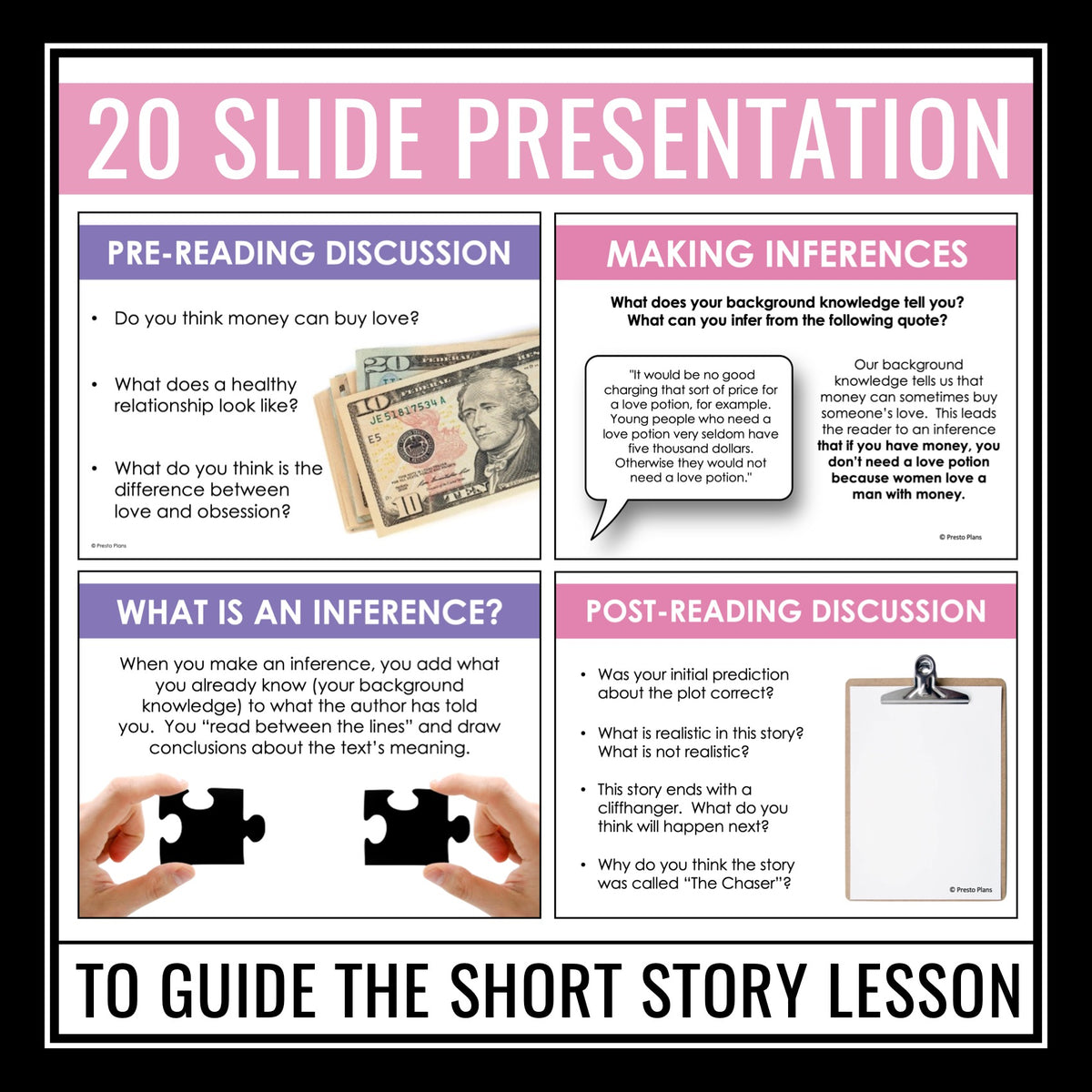 The Chaser by John Collier - Short Story Unit Slides, Assignments, Act ...