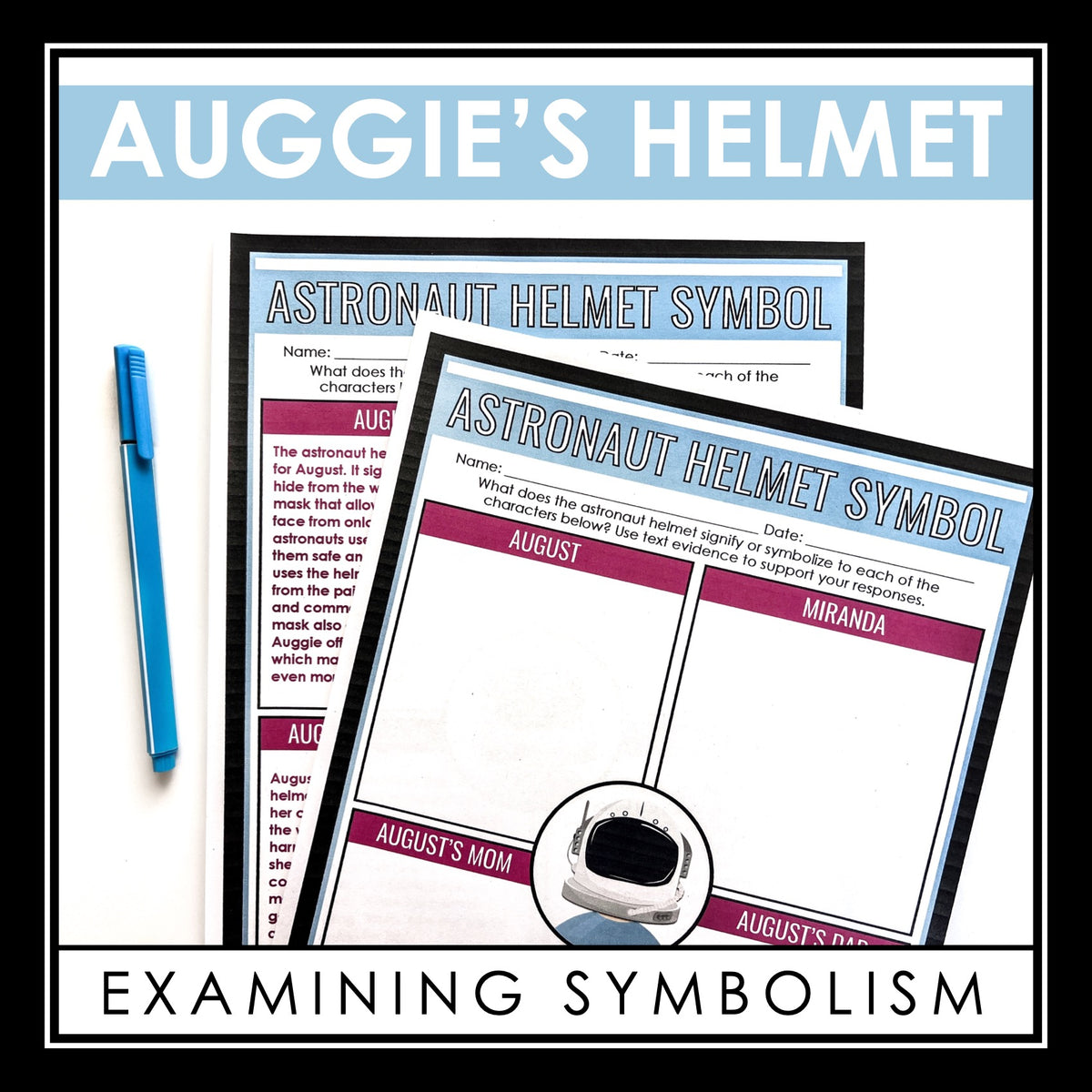 Wonder Symbolism Assignment - Analyzing August's Astronaut Helmet ...