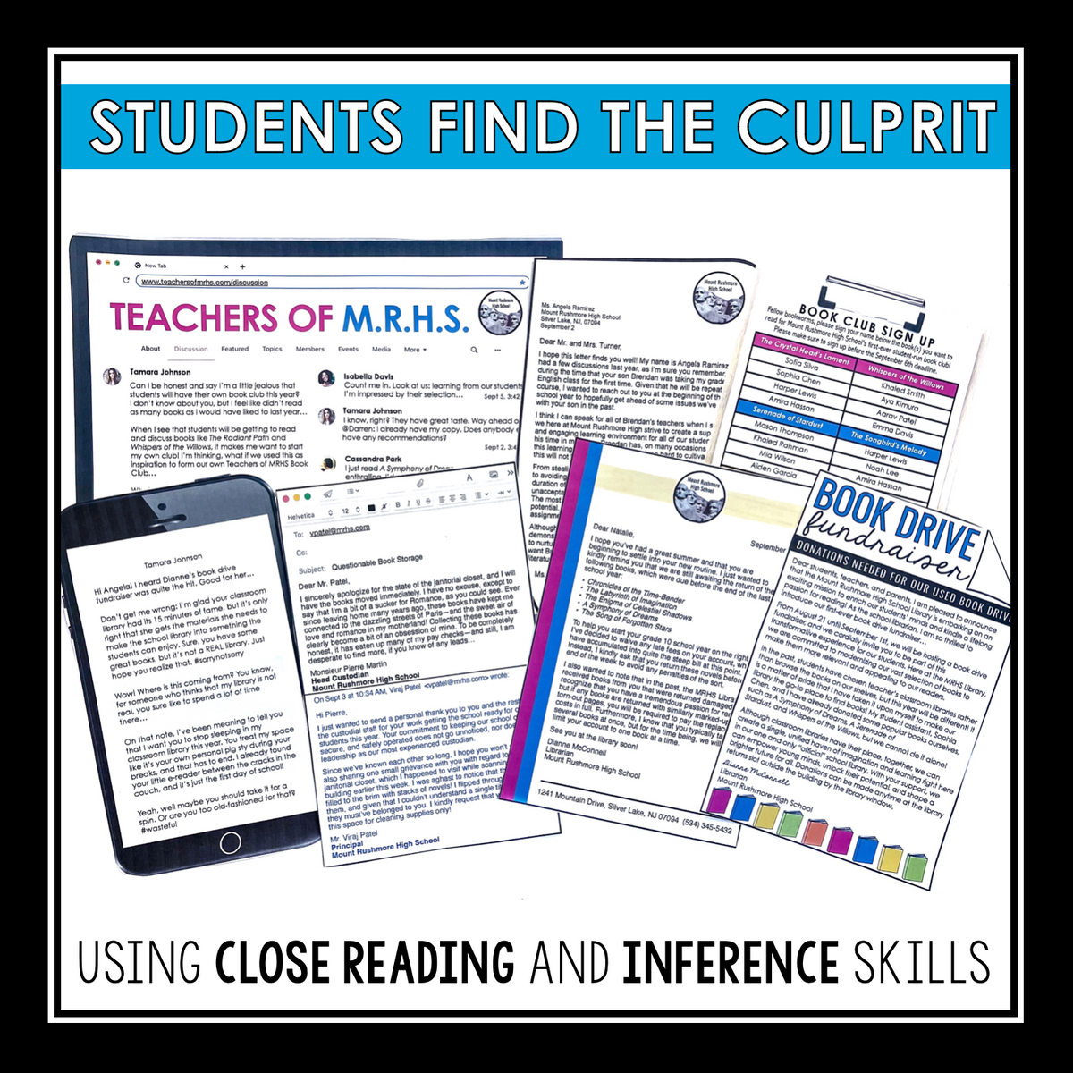 Back to School Team Building Activity - Close Reading Inference Myster ...