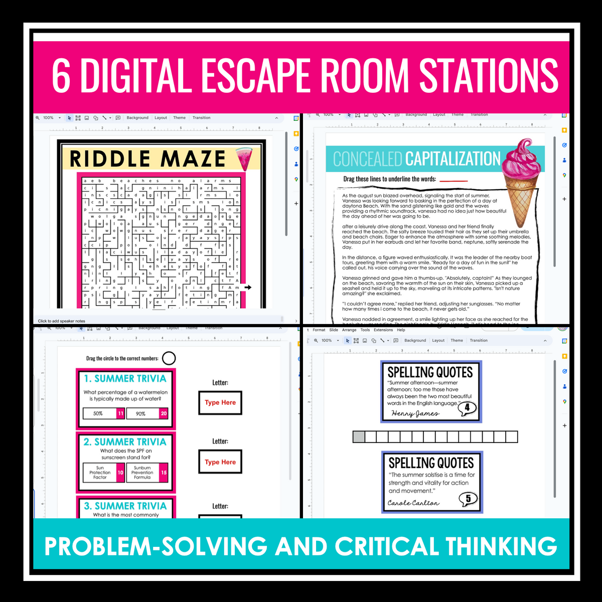 End of the Year Escape Room - Escape to Summer Break Digital Breakout ...