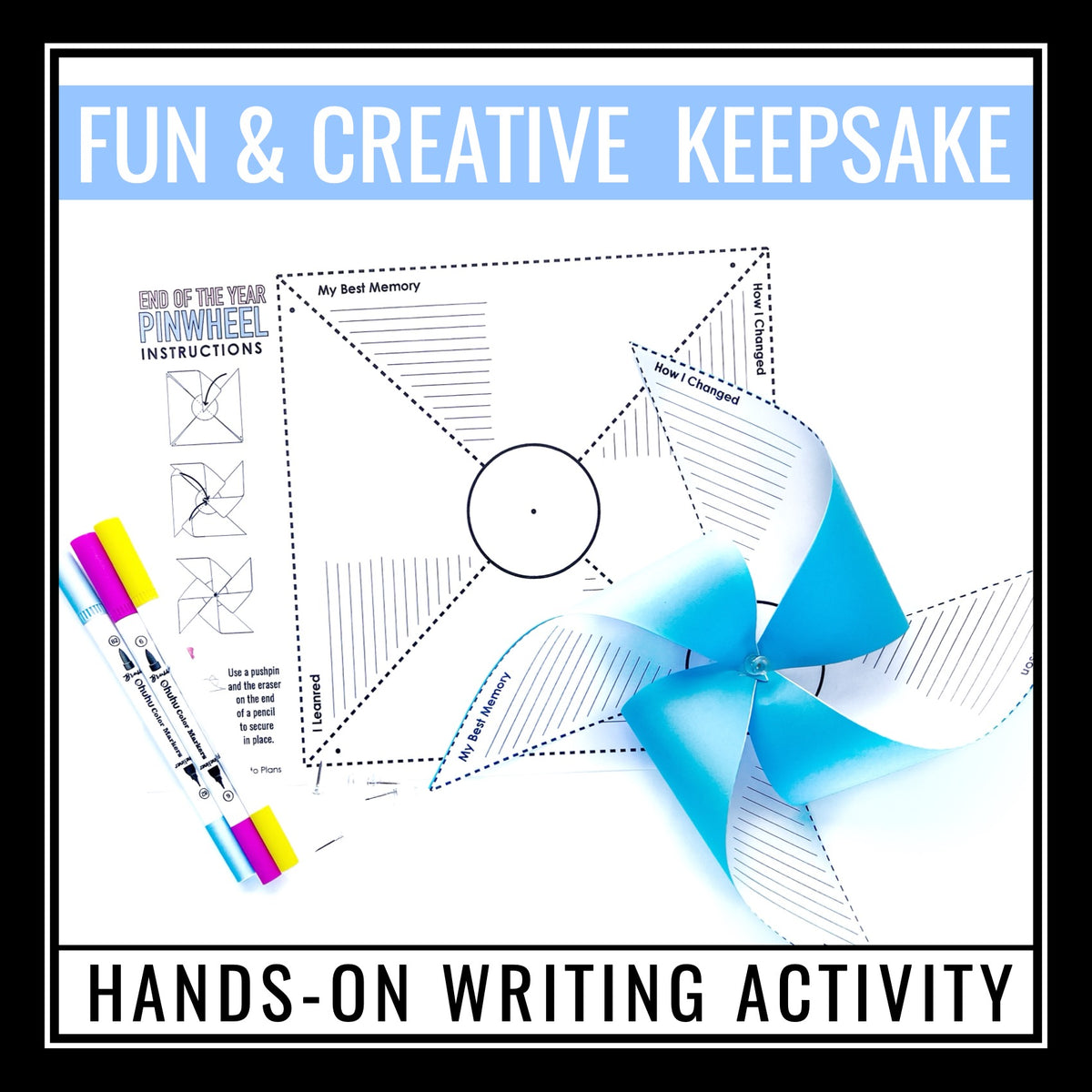 End of the Year Activity - Creative End of the Year Reflection Pinwhee ...