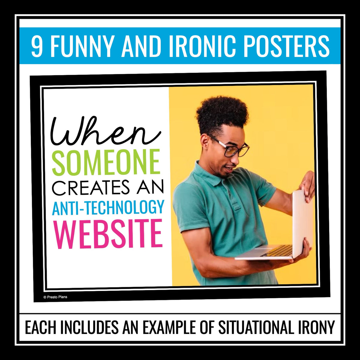 Irony Posters - Funny Situational Irony Bulletin Board Literary Device ...