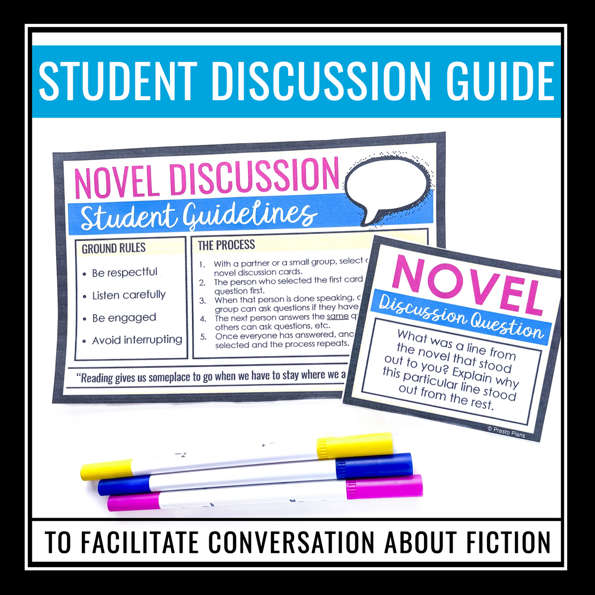 Independent Novel Discussion Questions - Book Club or Literature Circl ...