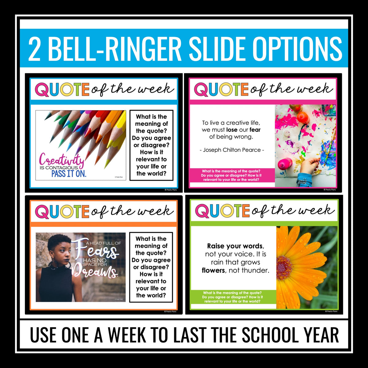 Quote of the Week Posters and Activities - Bulletin Board Display or B ...