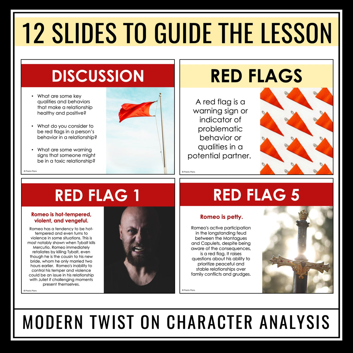 Romeo and Juliet Character Assignment - Romeo's Red Flags Characteriza ...