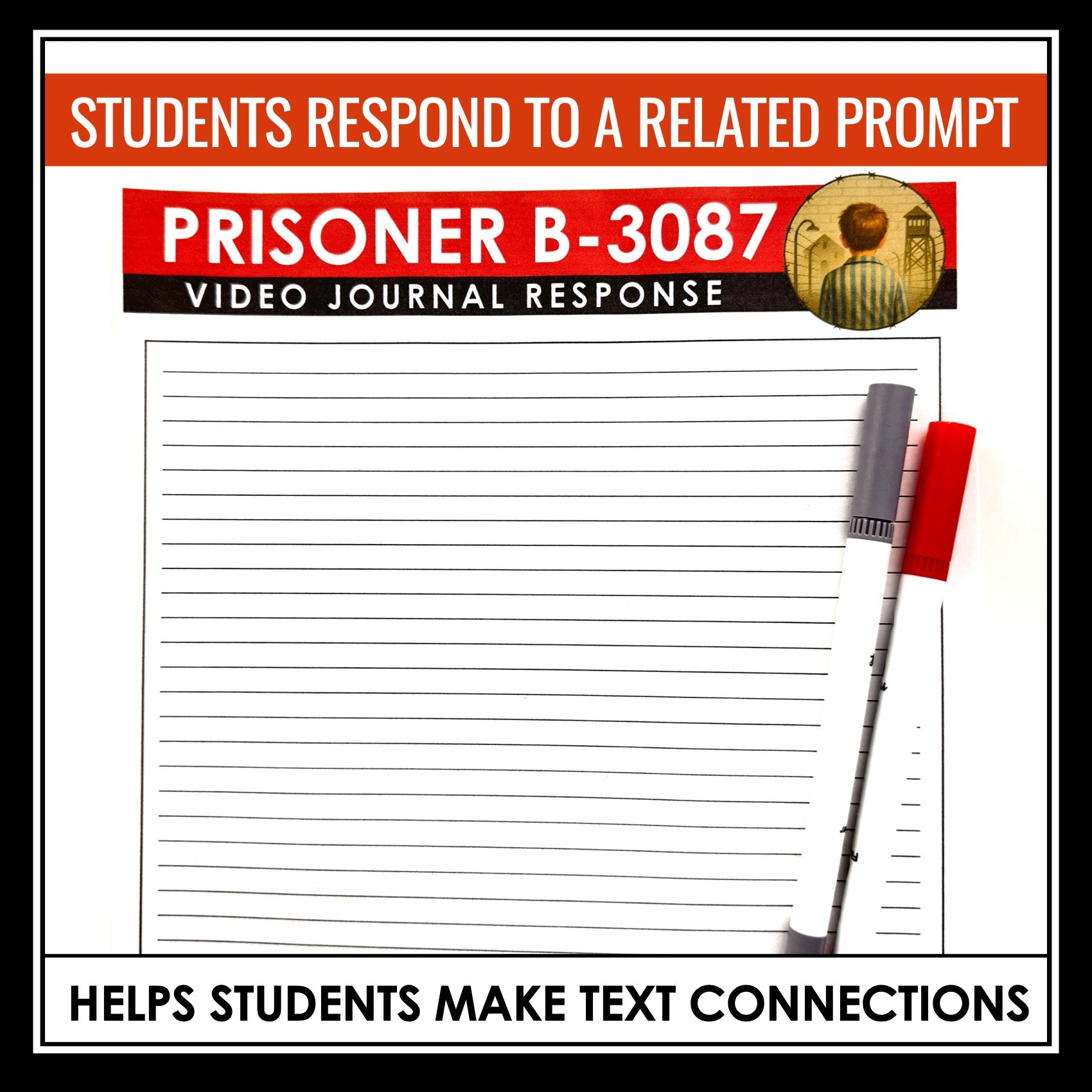 Prisoner B-3087 by Alan Gratz Writing Prompts - Video Clips & Journal ...