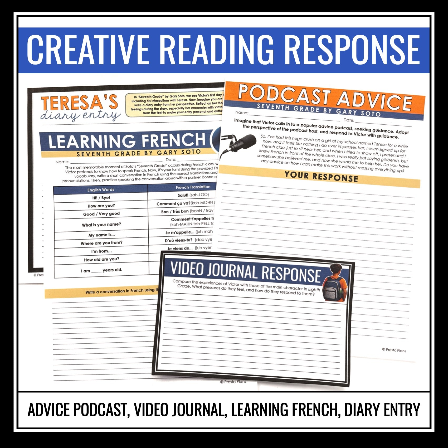 Seventh Grade by Gary Soto Short Story Presentation, Assignments, and – Presto Plans