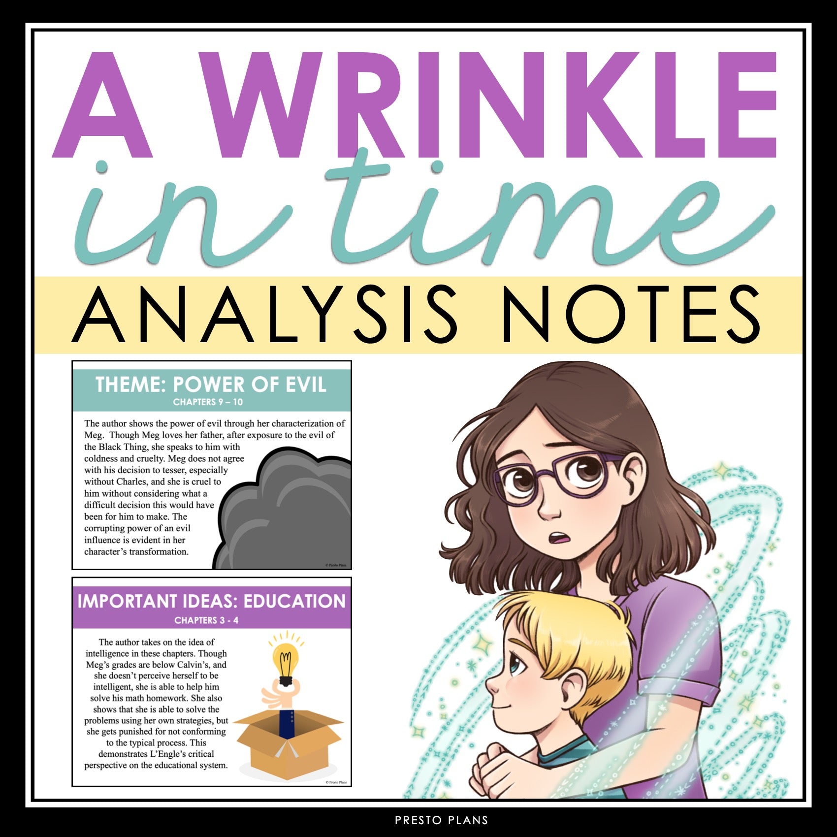 A WRINKLE IN TIME ANALYSIS NOTES PRESENTATION – Presto Plans
