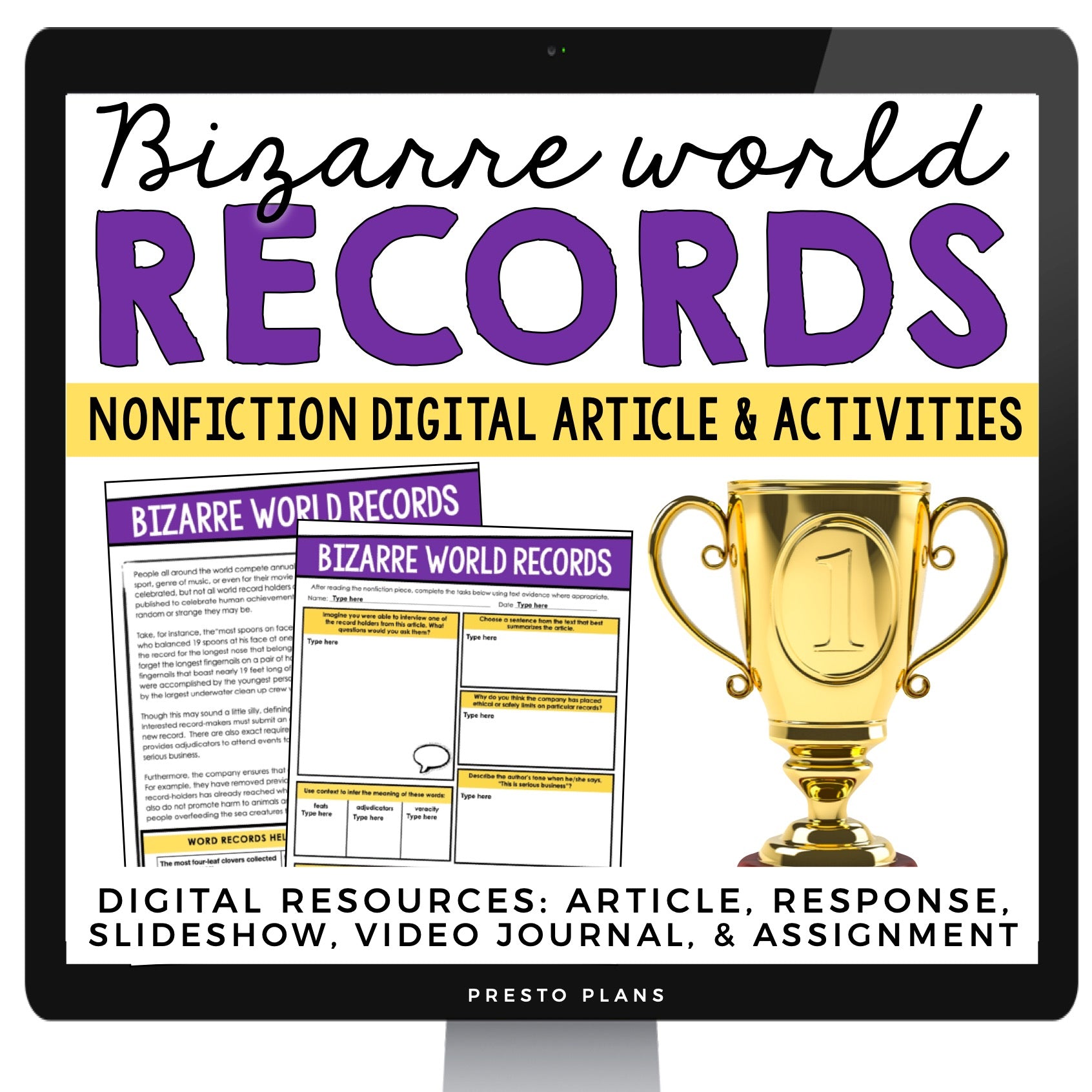 Nonfiction Reading Comprehension Digital Article & Activities - World ...