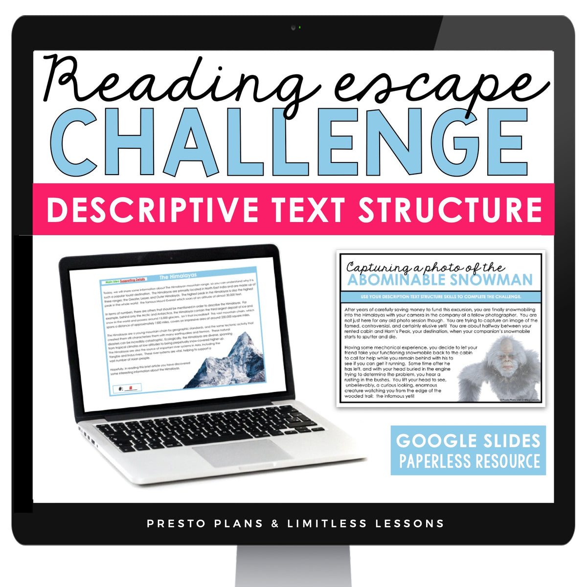DESCRIPTIVE TEXT STRUCTURE DIGITAL ACTIVITY READING ESCAPE CHALLENGE ...