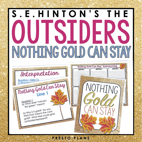 The Outsiders Stay Gold Poem Amazon.com: MRITERBU Nothing Gold Can