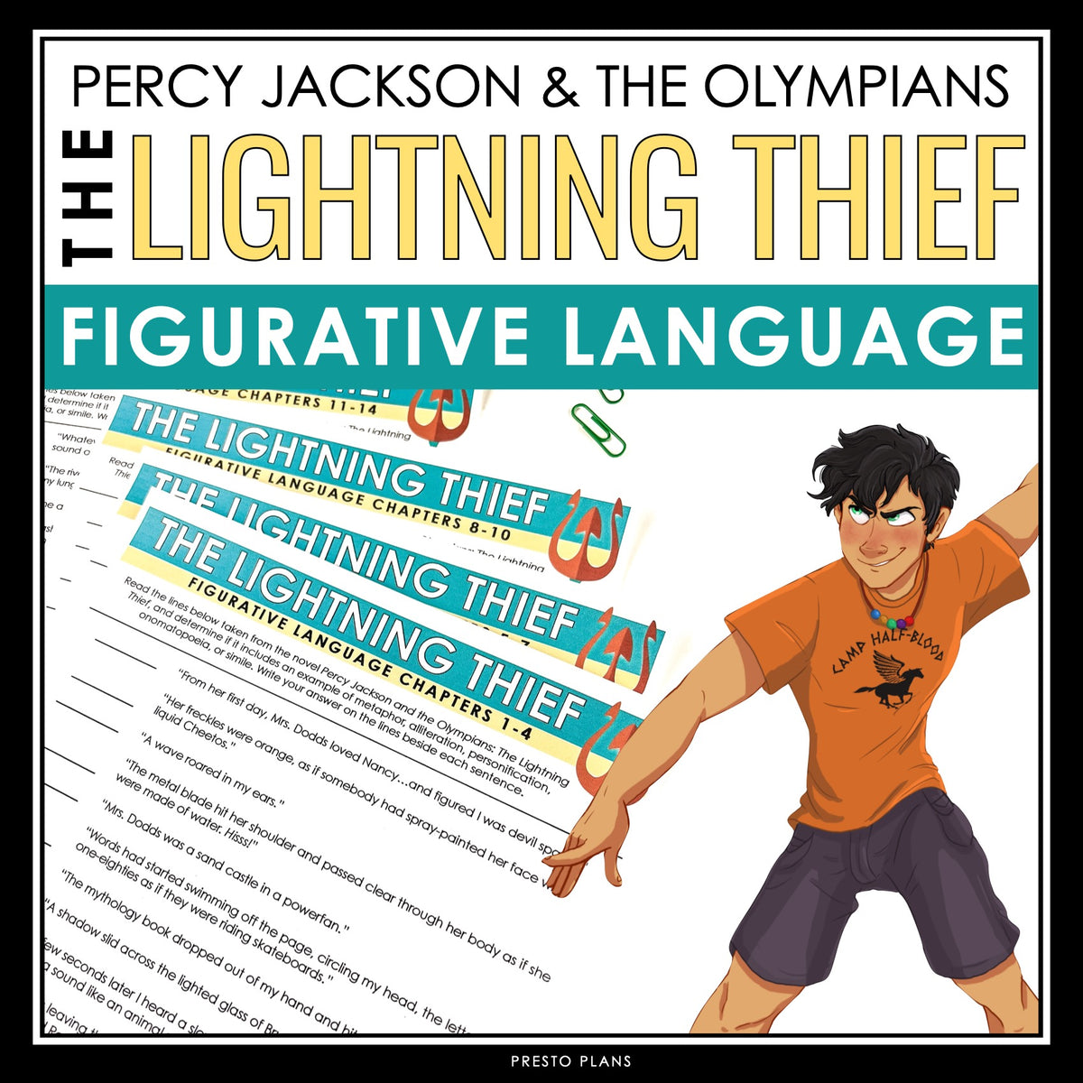 Percy Jackson and the Olympians The Lightning Thief Figurative Languag ...