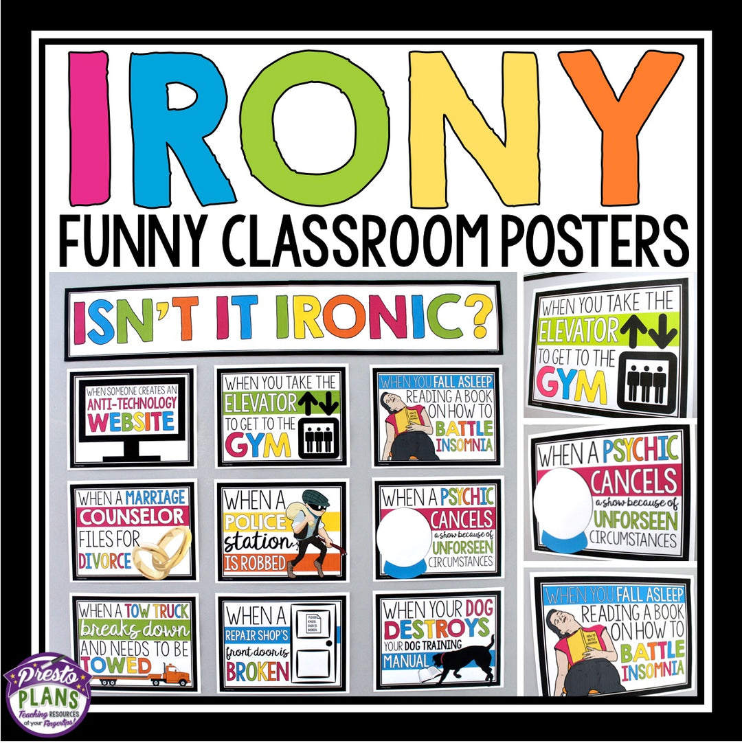 IRONY POSTERS - BULLETIN BOARD – Presto Plans