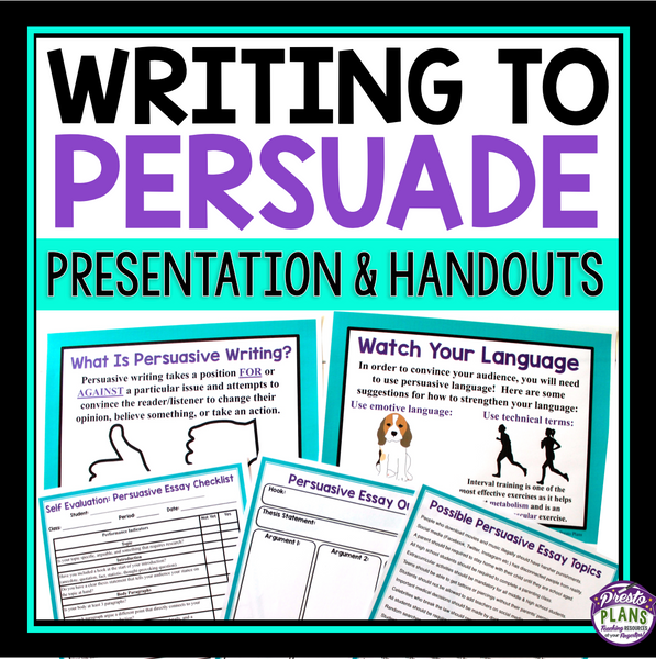 Persuasive Writing Powerpoint Middle School