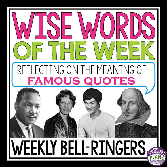 QUOTE BELL RINGERS: WISE WORDS OF THE WEEK – Presto Plans