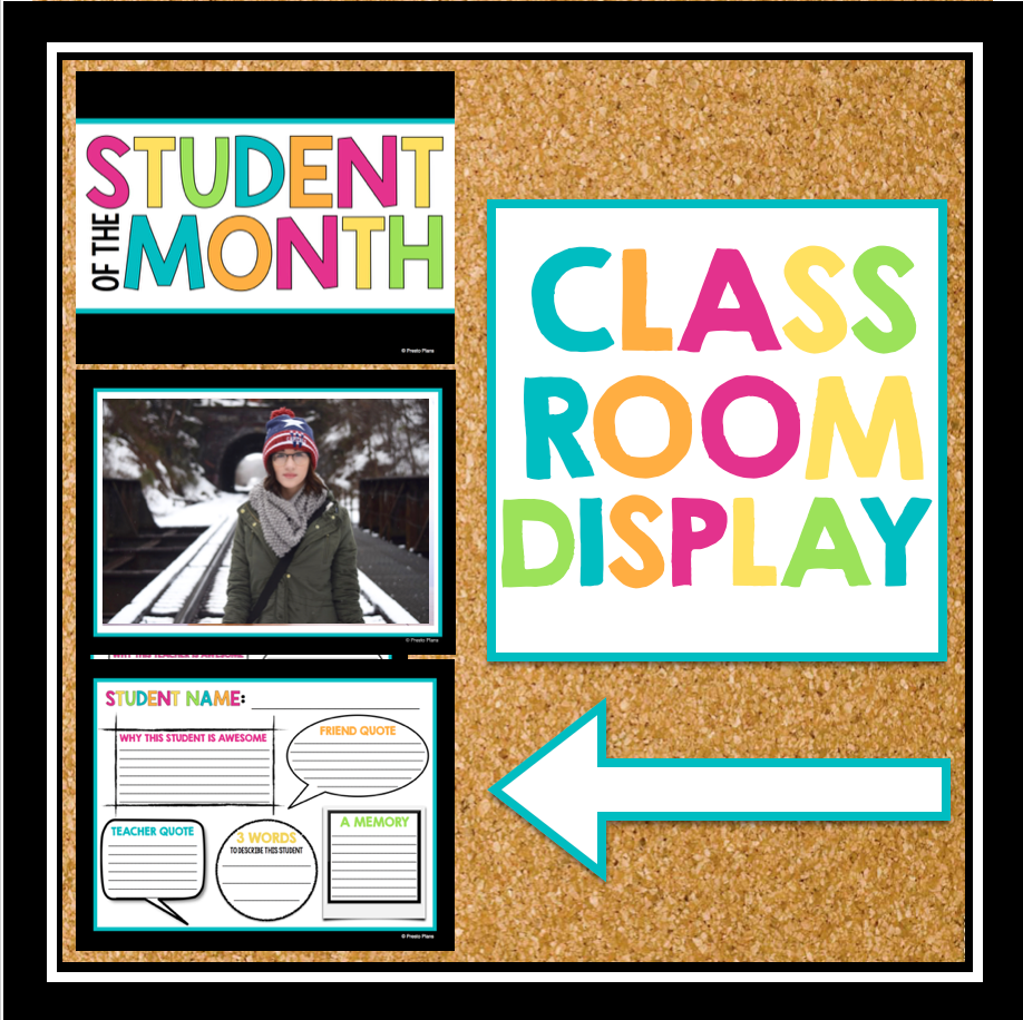 STUDENT OF THE MONTH: CLASSROOM BULLETIN DISPLAY – Presto Plans