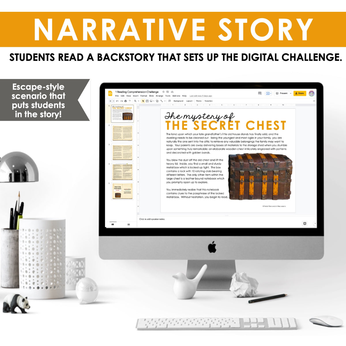 Reading Comprehension Strategies Slides & Escape Room Digital Reading ...