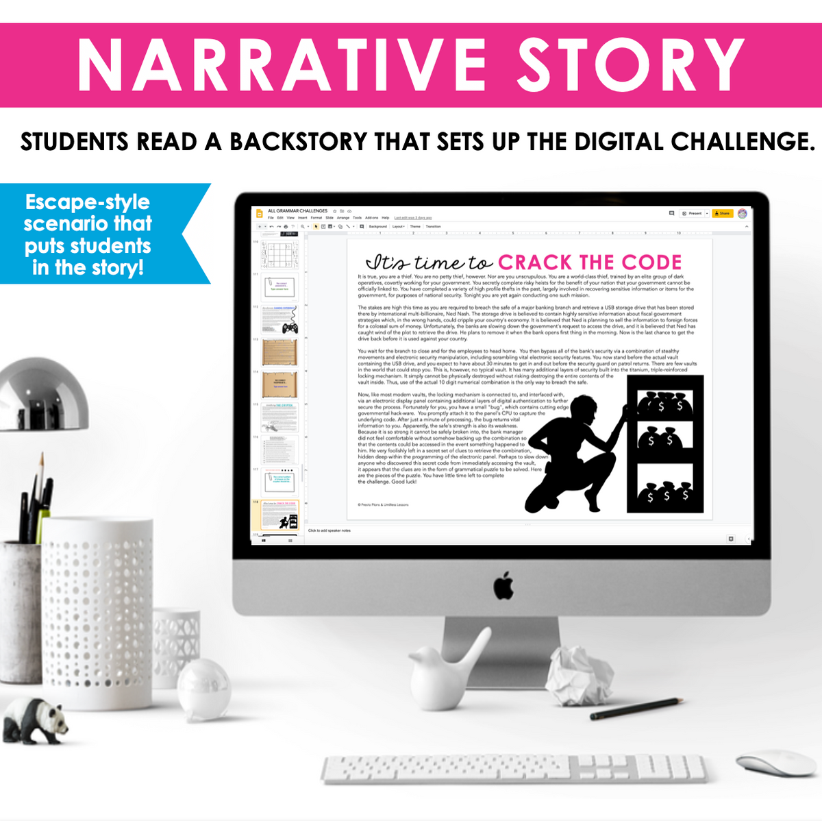 Subordinating Conjunctions Escape Room Grammar Digital Activity, Slide ...