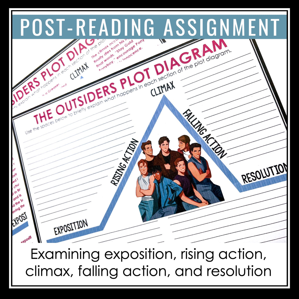 The Outsiders Plot Diagram Assignment - Analyzing Plot Structure ...