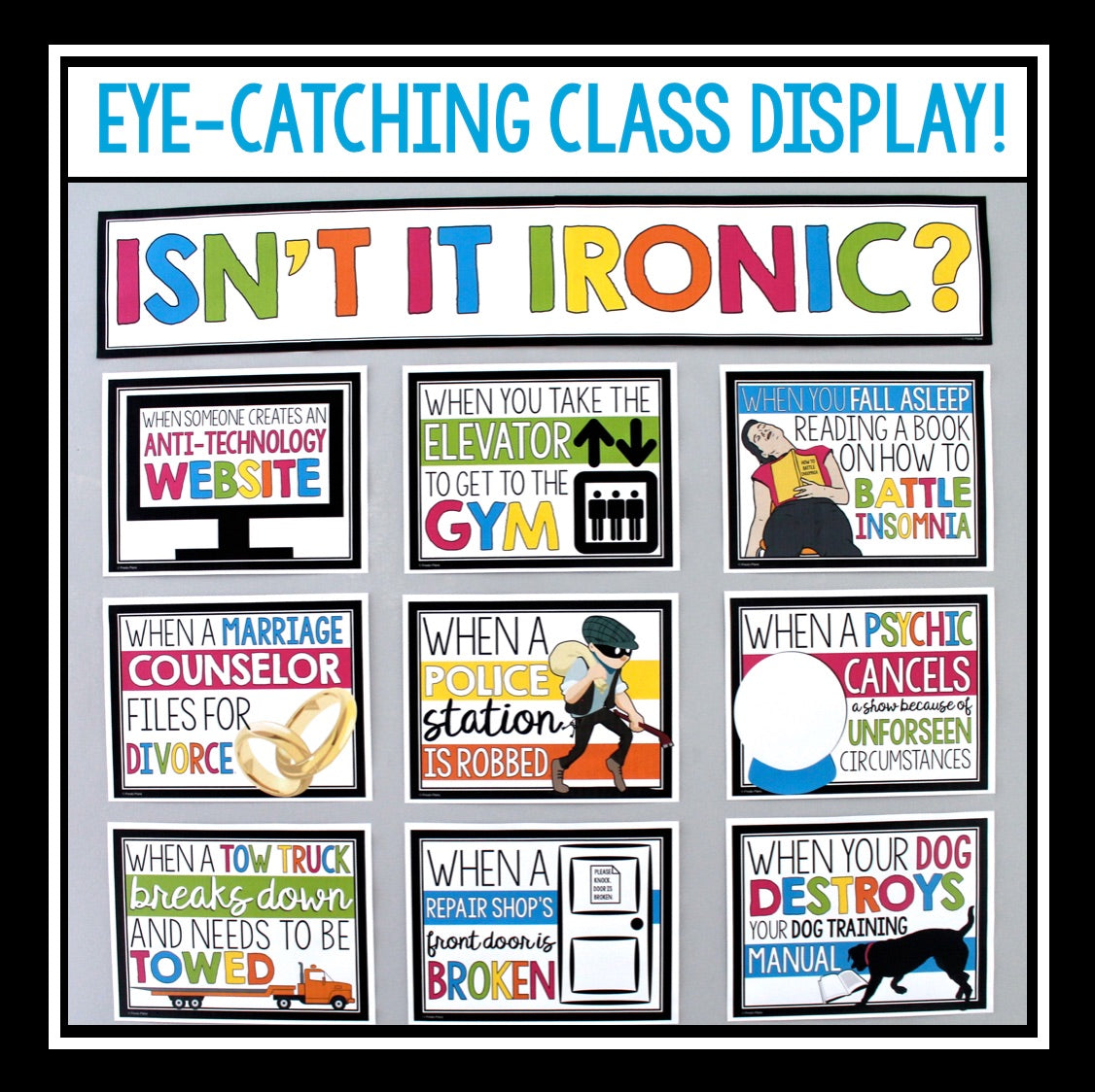 IRONY POSTERS - BULLETIN BOARD – Presto Plans