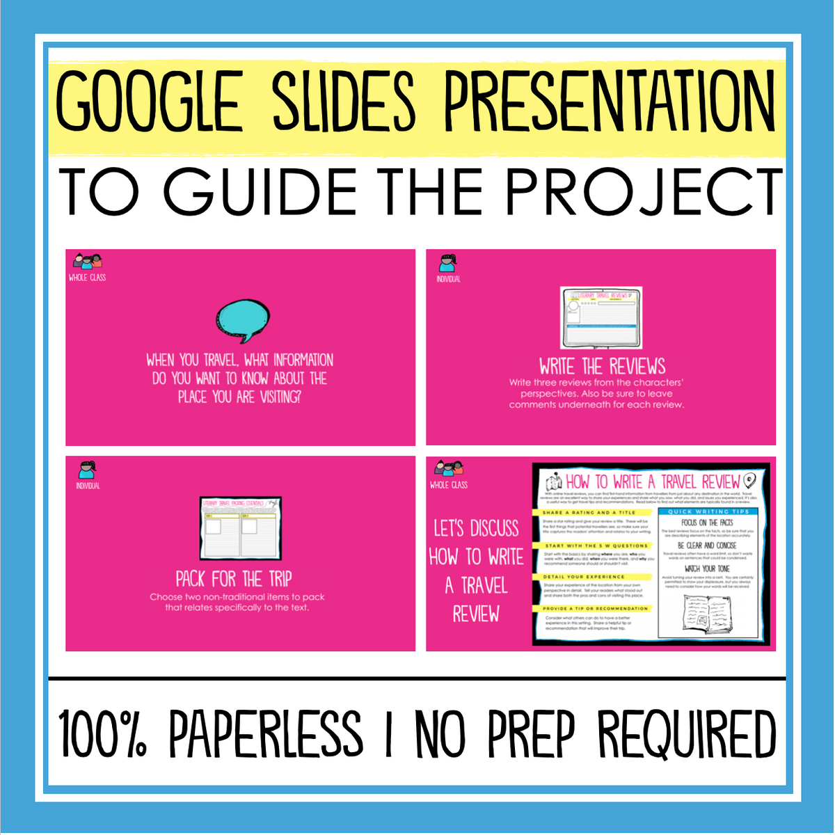 DIGITAL BOOK REPORT PROJECT FOR ANY STORY - SETTING REVIEW – Presto Plans